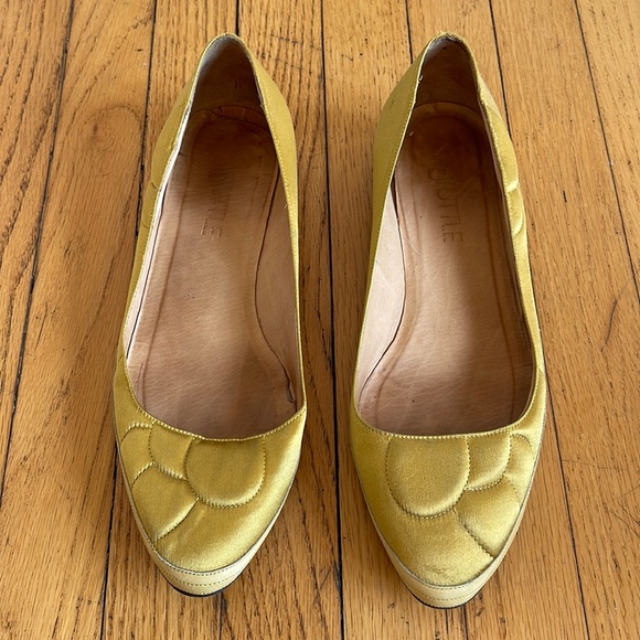 Ld Tuttle | Shoes | Ld Tuttle Silk Leather Yellow Ballet Flats 38 ...